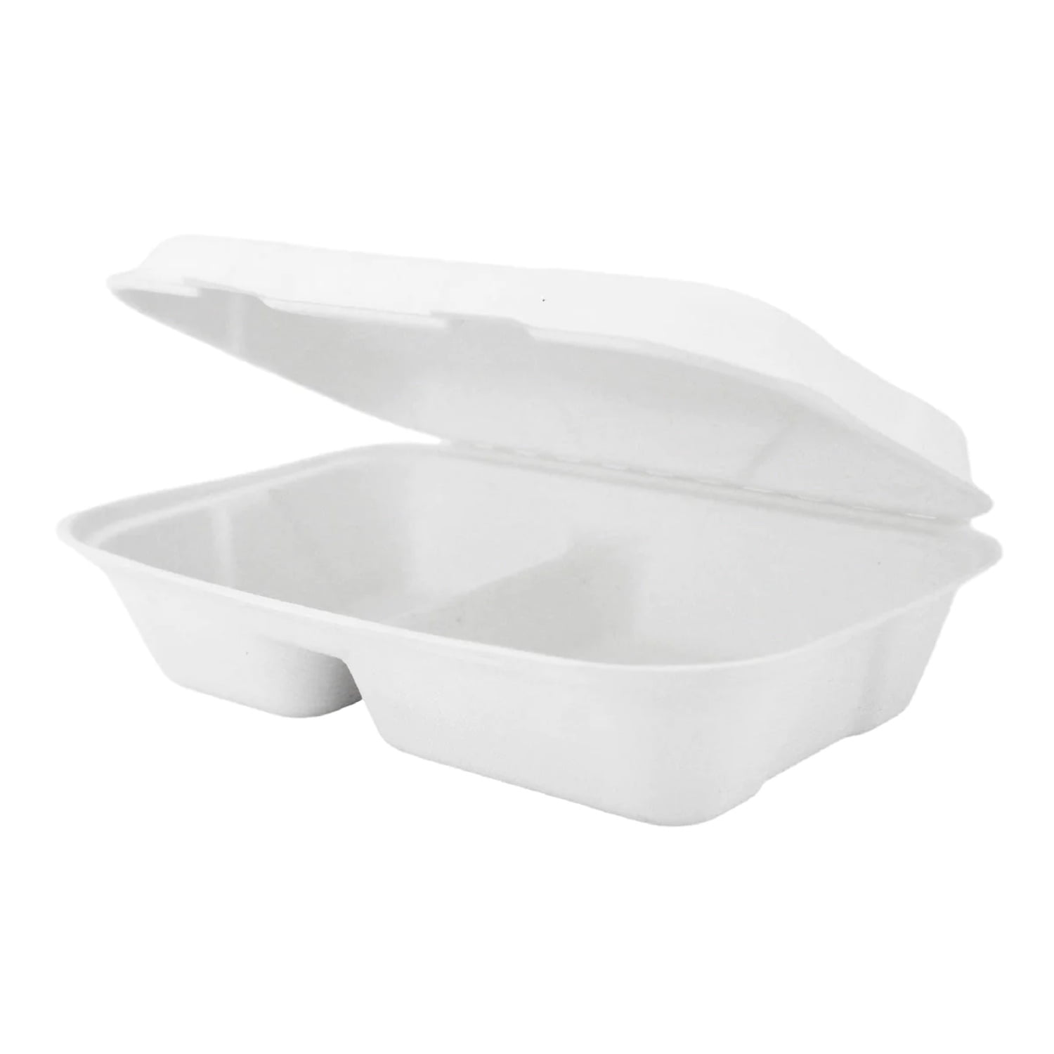 9 x 6 inch 2-Compartment Hinged Containers | Tree-Less™ Compostable ...