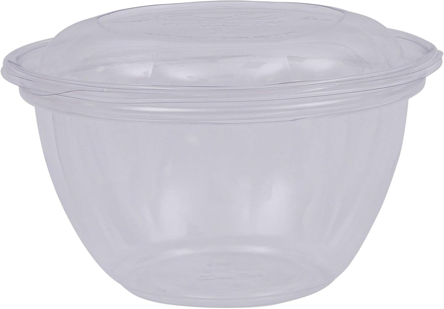 Compostable Clear PLA Plastic 18oz Salad Bowl With Lid, Case of 150 ...