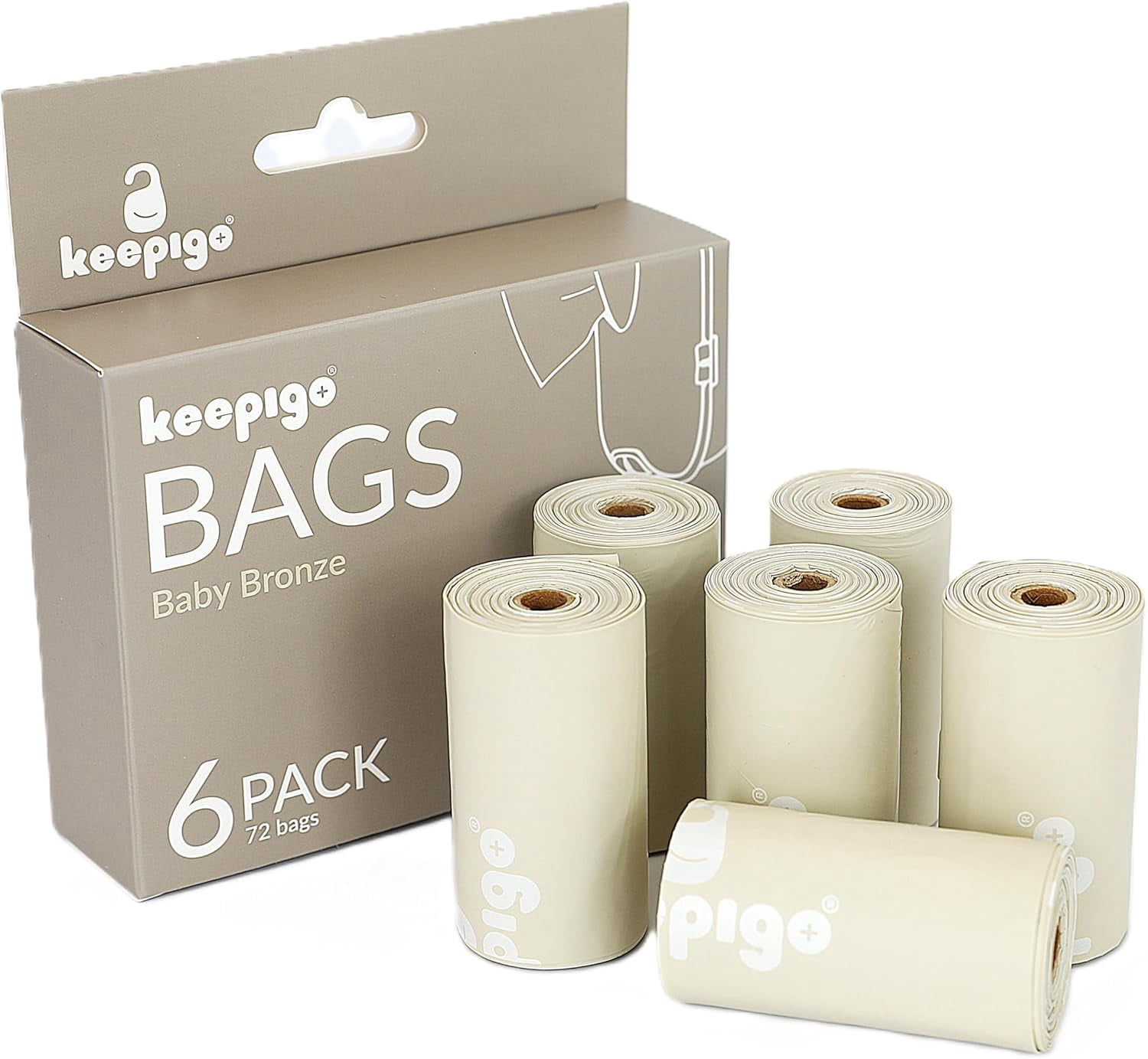Compostable Disposable Diaper Bags Refills | 6 Rolls, 72 Leak-Proof, XL ...
