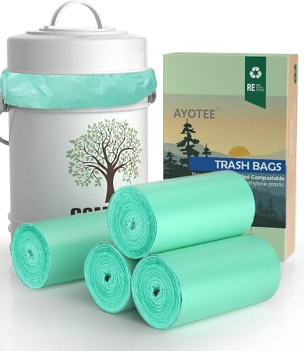 Compostable Trash Bags, Small Compost Bags 1.3 Gallon, Small Trash Bags ...
