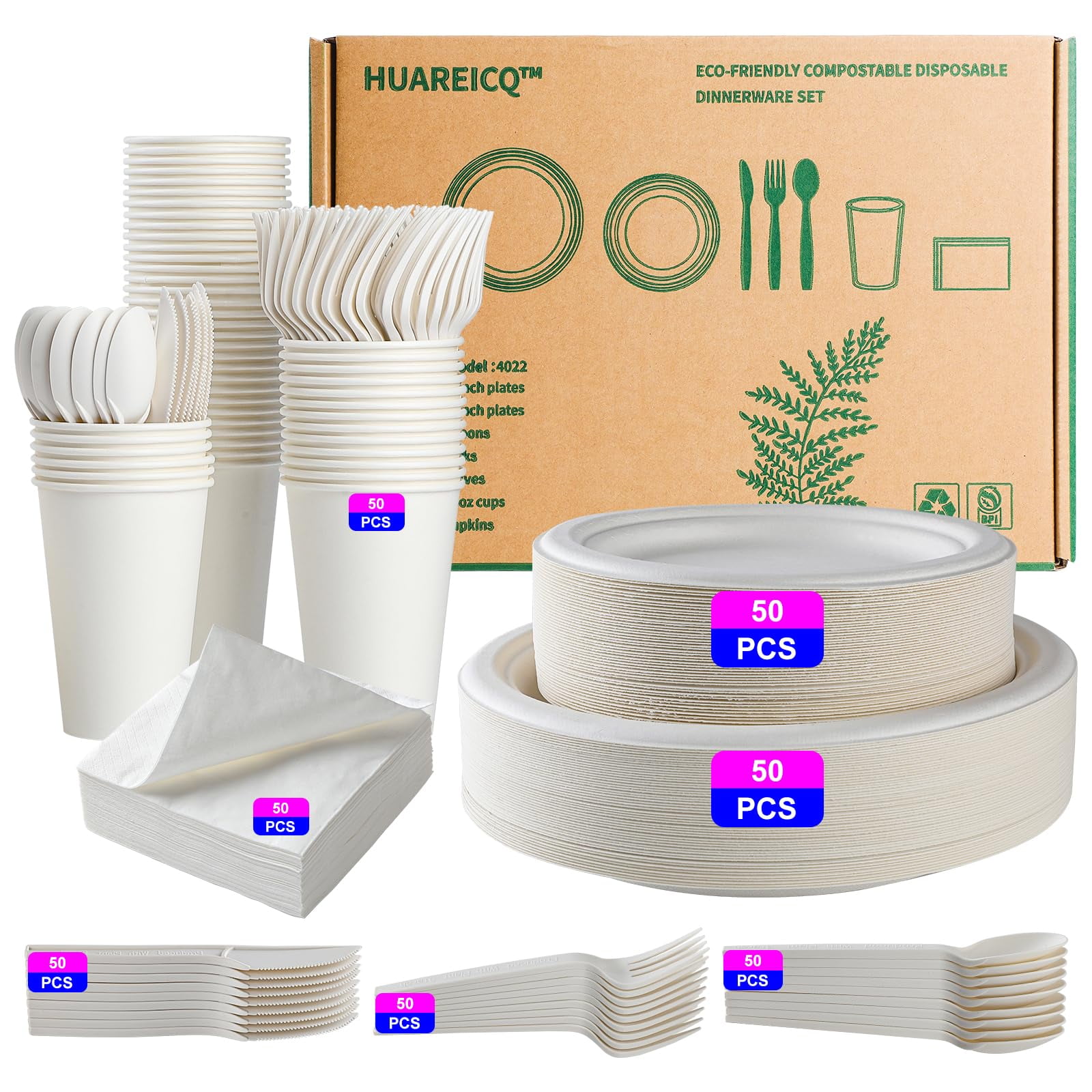 Compostable disposable dinnerware set SSF20 Compostable disposable ...
