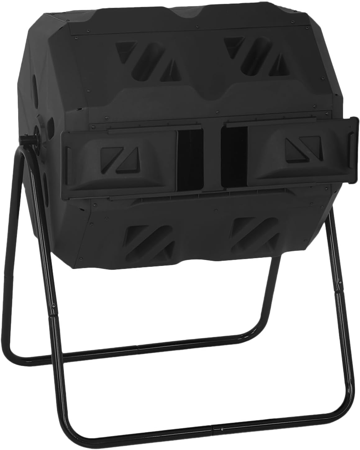 43 Gallon Outdoor Composting Bin with Dual Chamber, Sliding Doors ...