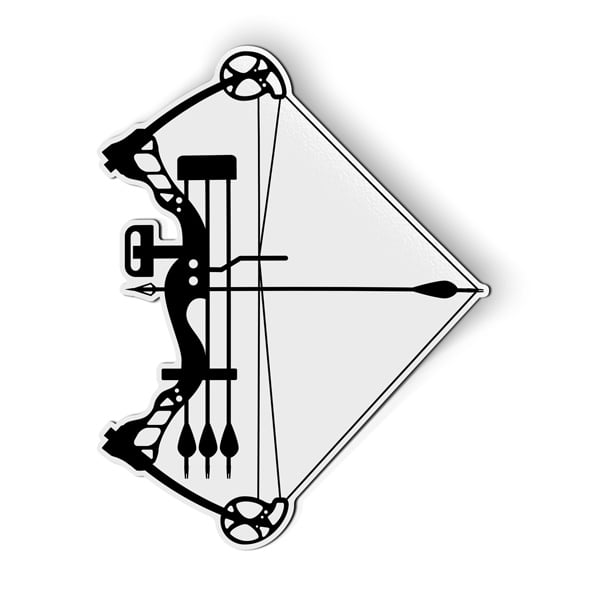 Compound Bow - 5.5" Magnet for Car Locker Refrigerator - Walmart.com