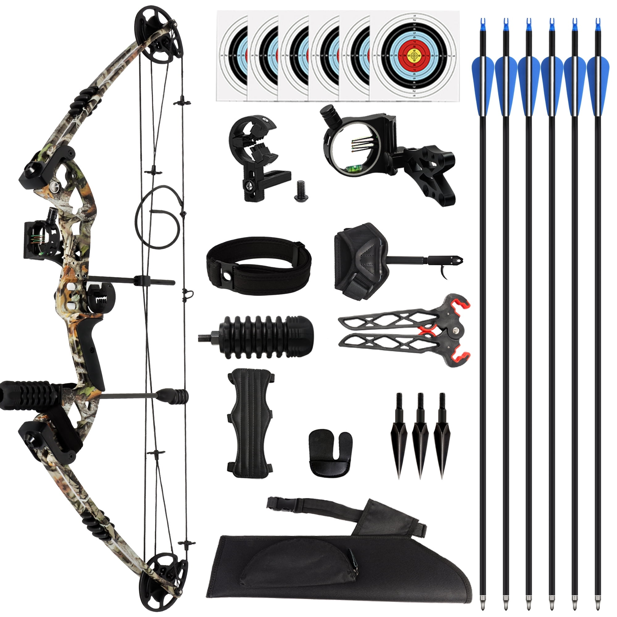 Compound Bow Kit Adjustable for Outdoor Use & Target Practice, 20-70lbs ...