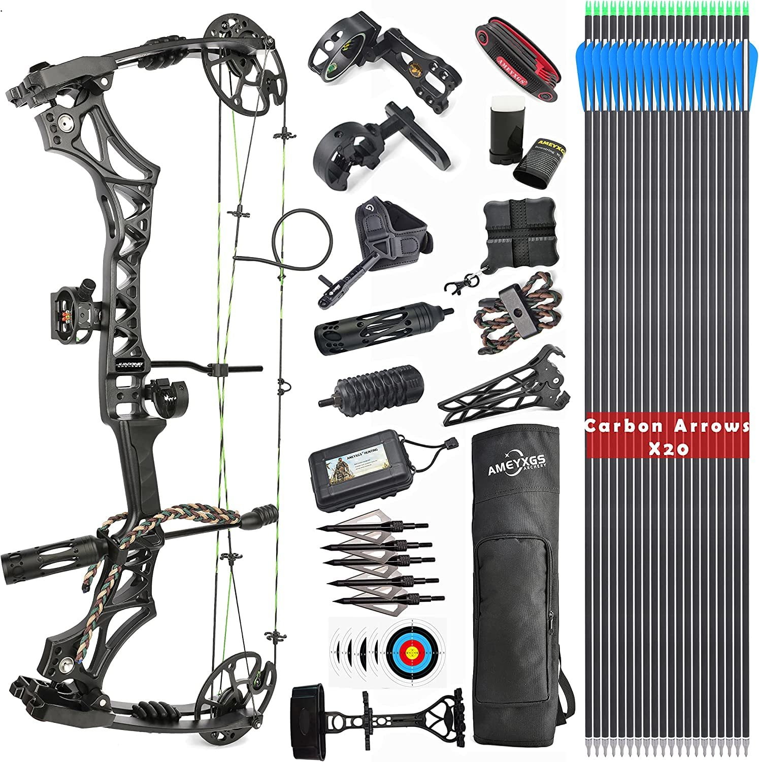 Compound Bow Kit, Hunting and Target with Archery Hunting Accessories ...