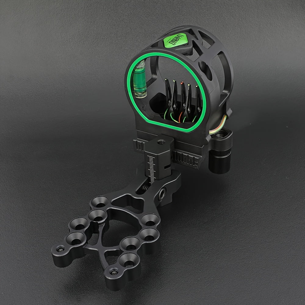 Compound Bow Sight 5 Pin Archery Hunting 0.019" Optical Fiber Micro ...