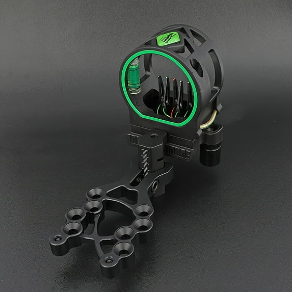 Compound Bow Sight 5 Pin Archery Hunting 0.019" Optical Fiber Micro ...