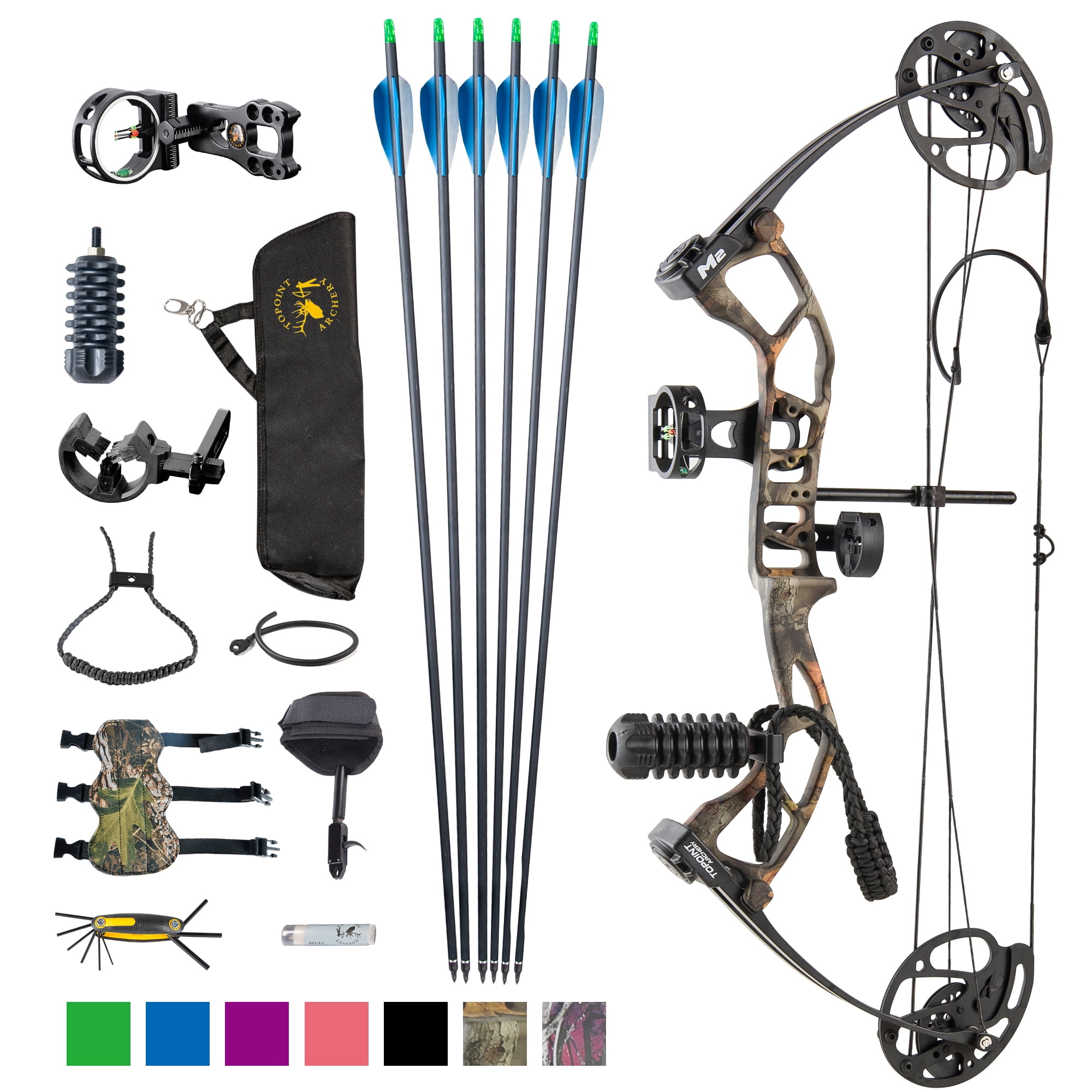 Compound Bow and Arrow Set - Youth & Adult Archery Bow for Hunting ...