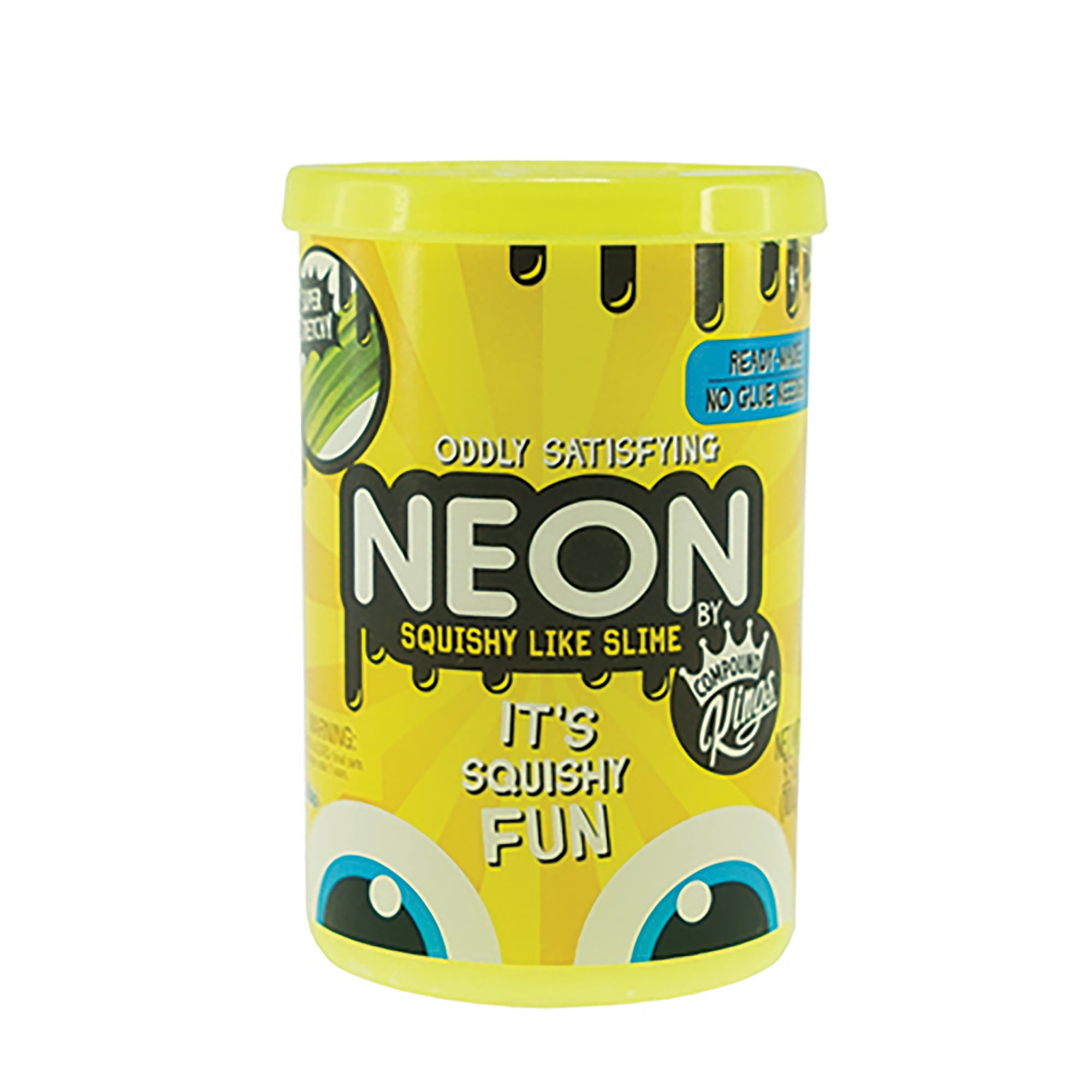Compound Kings 100g Neon Yellow Pre made Slime - Walmart.com