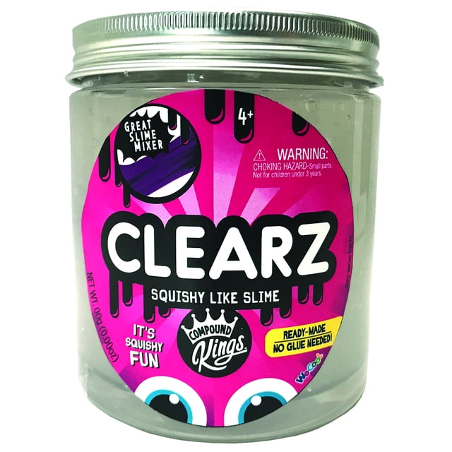 Compound Kings Clearz Slime - Stretchy 4 oz Jar - Walmart.com