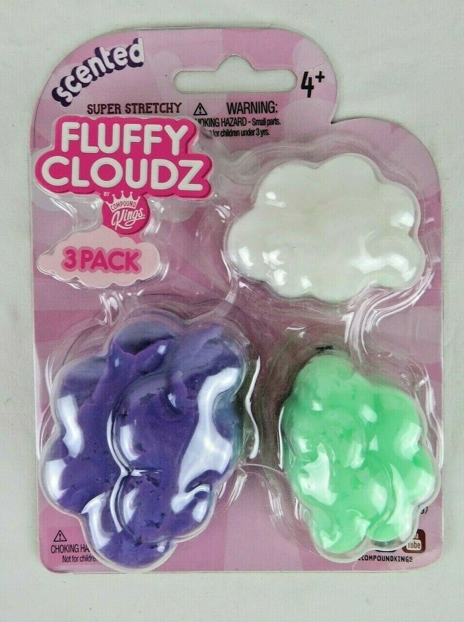 Compound Kings Fluffy Cloudz Slime Scented 3 Pack Stretchy Clouds ...