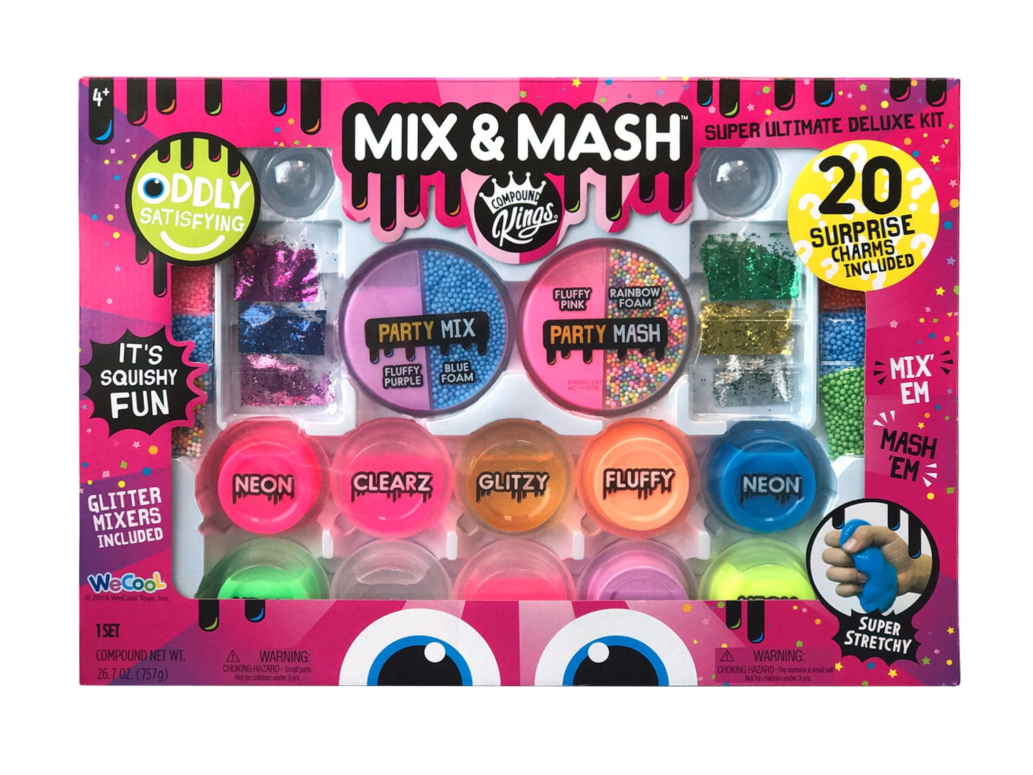 Compound Kings Mix & Mash Super Ultimate Deluxe Pink Slime Kit 2 lbs 8 ...