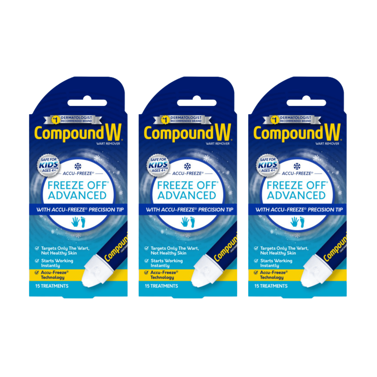 Compound W Freeze Off Advanced Wart Remover with Accu-Freeze, 15 ...