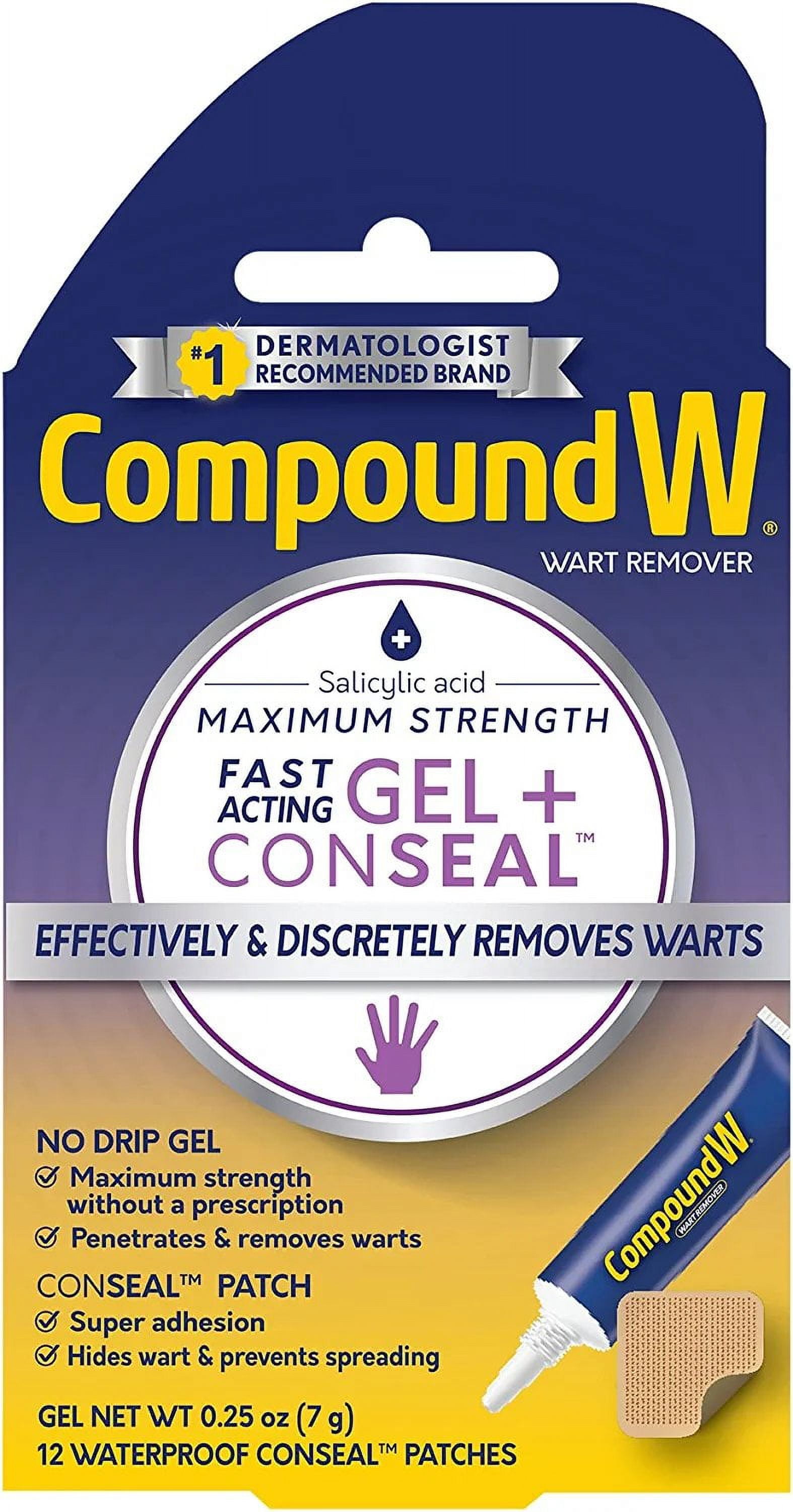 Compound W Maximum Strength Fast Acting Gel Wart Remover with 12 ...