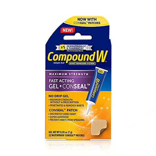 Compound W Maximum Strength Fast Acting Gel Wart Remover with 12 ...