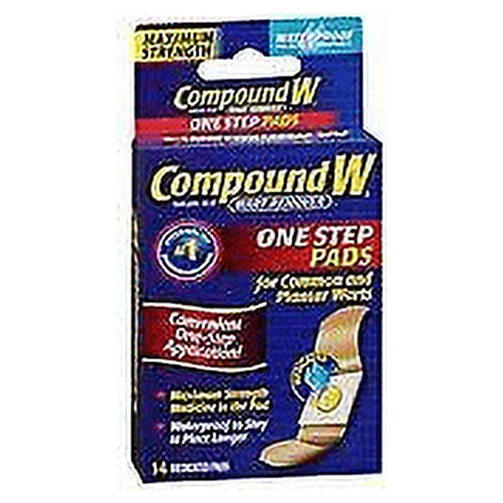 Compound W Maximum Strength, One Step Pads 14 ea (Pack of 6) - Walmart.com