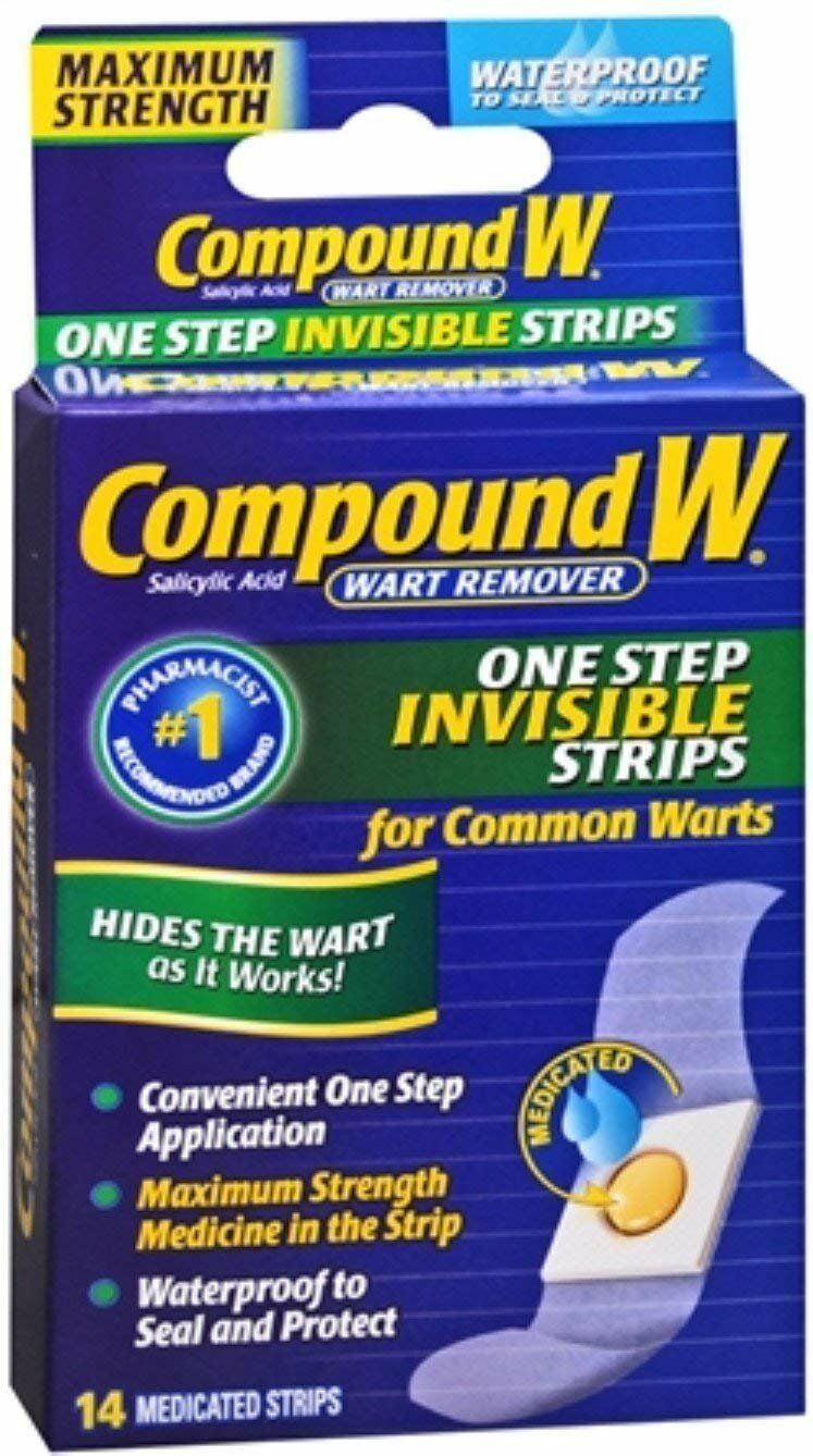 Compound W One Step Invisible Strips 14 Each Pack of 6 - Walmart.com