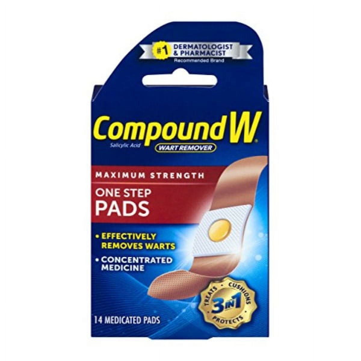 Compound W Maximum Strength Wart Remover with Salicylic Acid, One Step ...