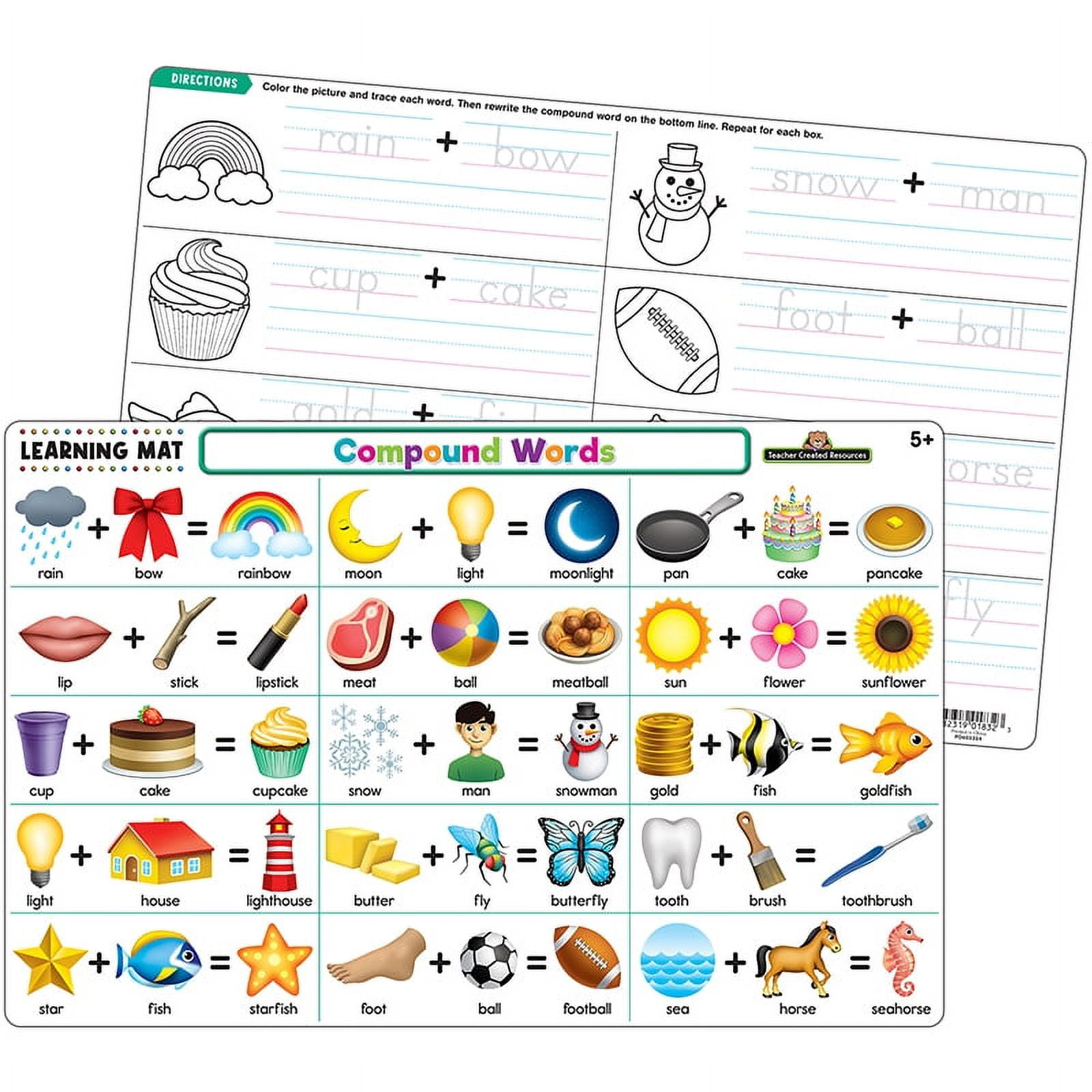 Compound Words Learning Mat | Bundle of 10 Each - Walmart.com