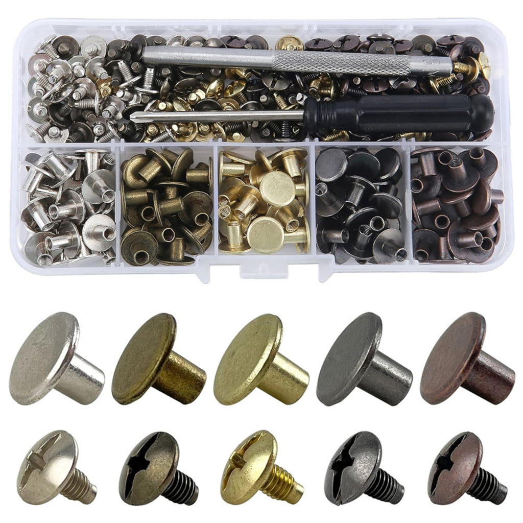Comprehensive 125Pieces Practical Rivets Set Conveninet for Craft and ...