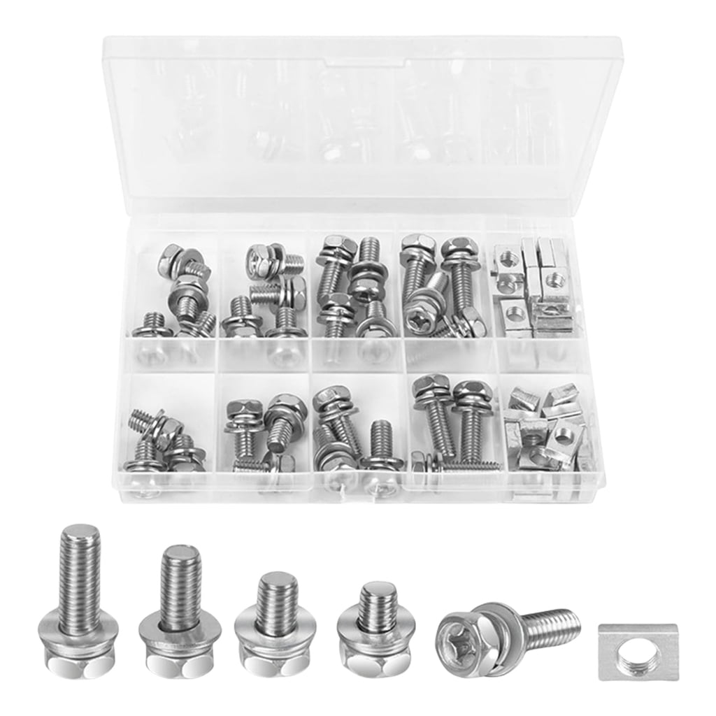 Comprehensive 56pcs Crossing Recessed Hexagon Screws & Nuts set ...