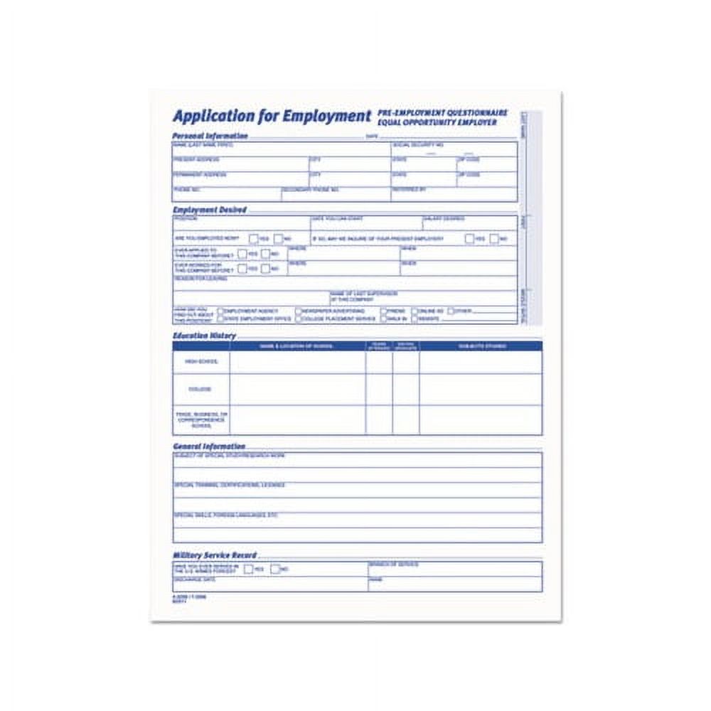 Employee Application Forms