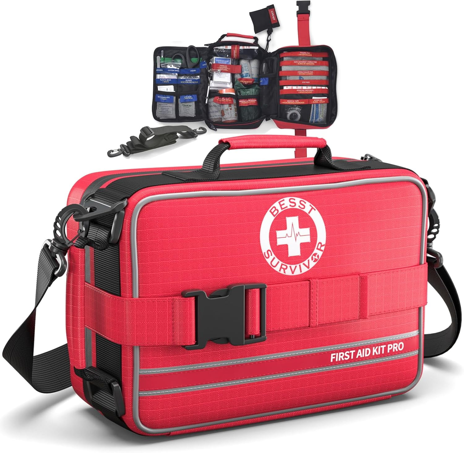 Comprehensive First Aid Kit, Premium Emergency Trauma Kits with ...