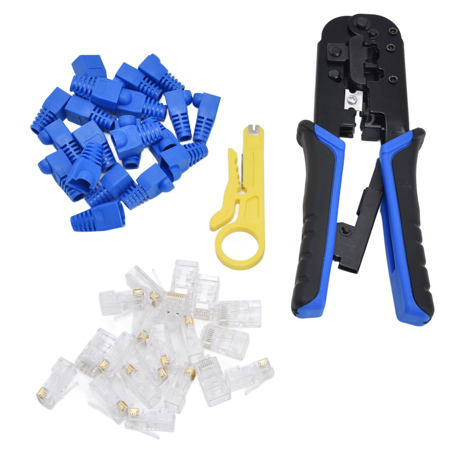 Comprehensive Network Cable Crimping Tool Kit - RJ11/45 Ratchet Wire ...