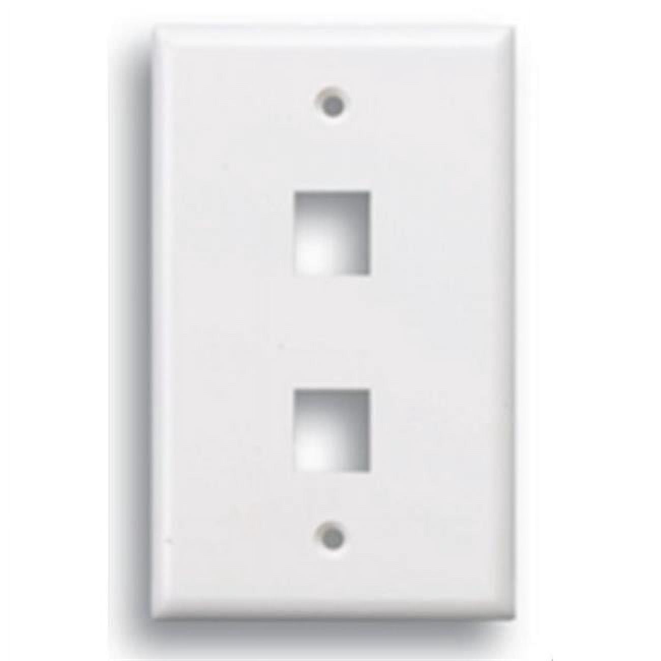 Comprehensive WP-FP2WHT Keystone 2 Port Face Plate, White - Walmart.com