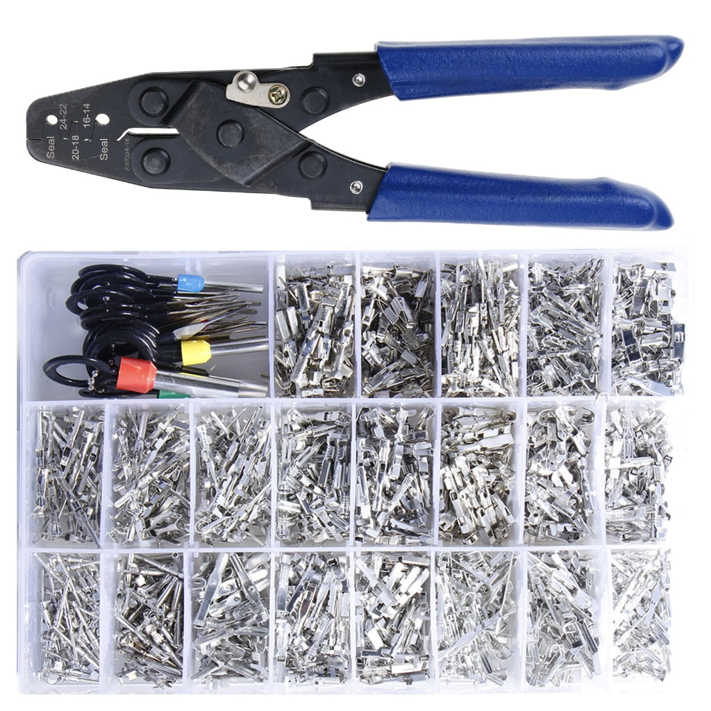 Car Connector Pin Crimps Plier Set 1186pcs for not Insulated Terminals ...