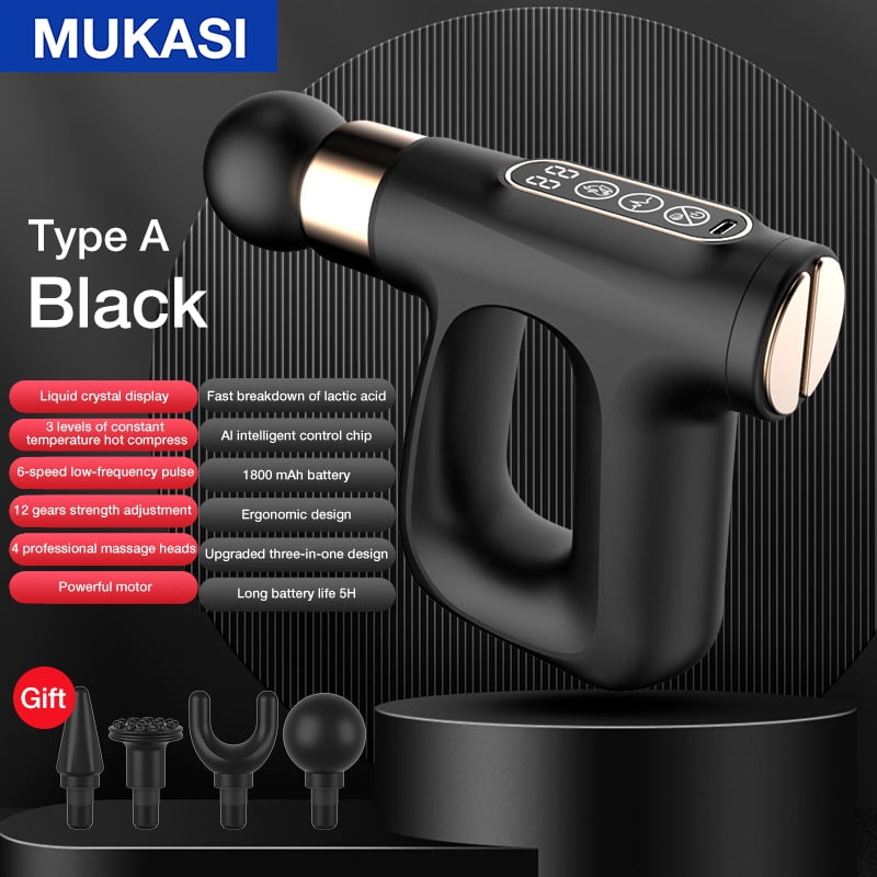 Compress Pulse Massage Gun Electric Massager Fascia Gun Deep Muscle ...
