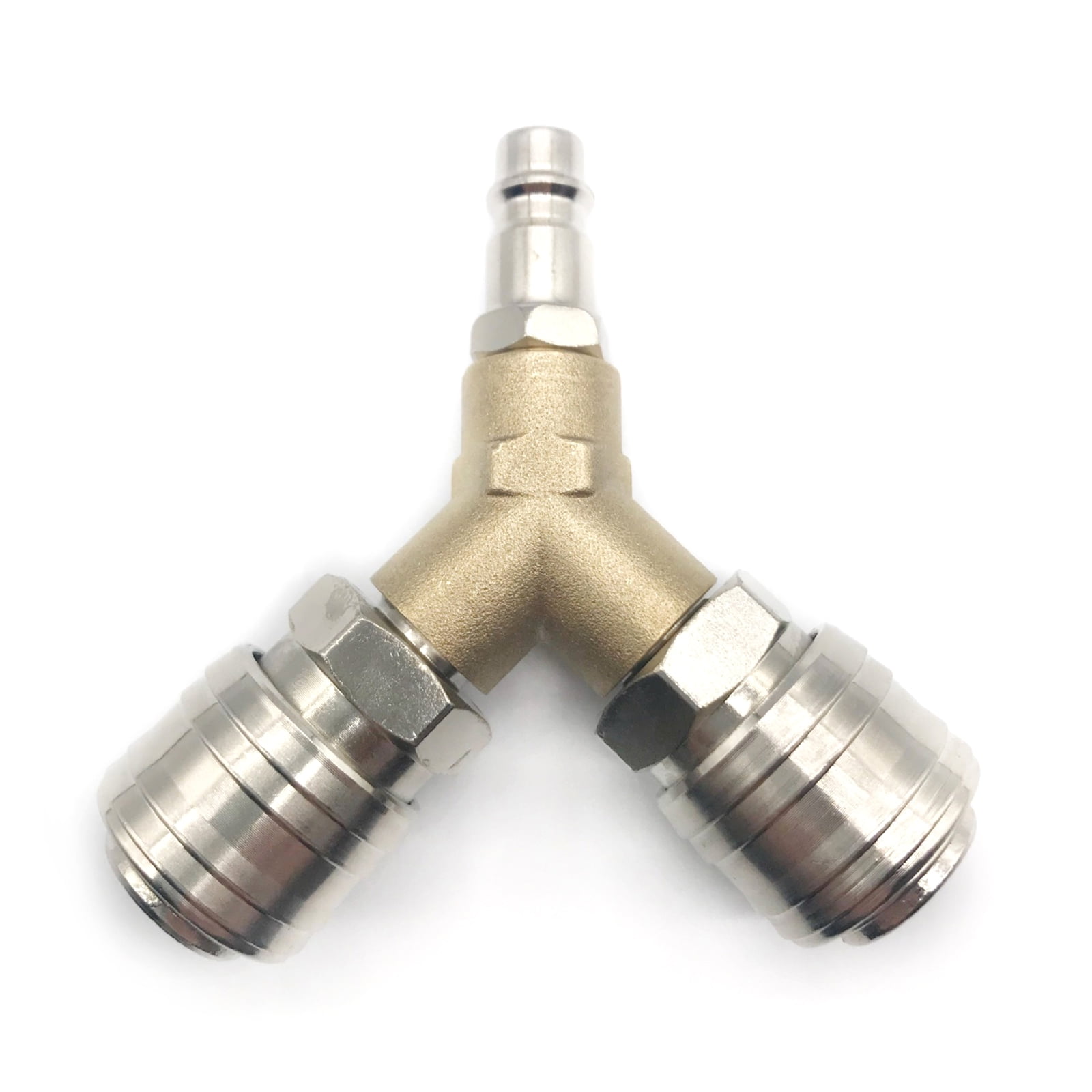 Compressed Air Distributor 2-Way with 2 Couplings NW 7.2 1/4AG Air Hose ...