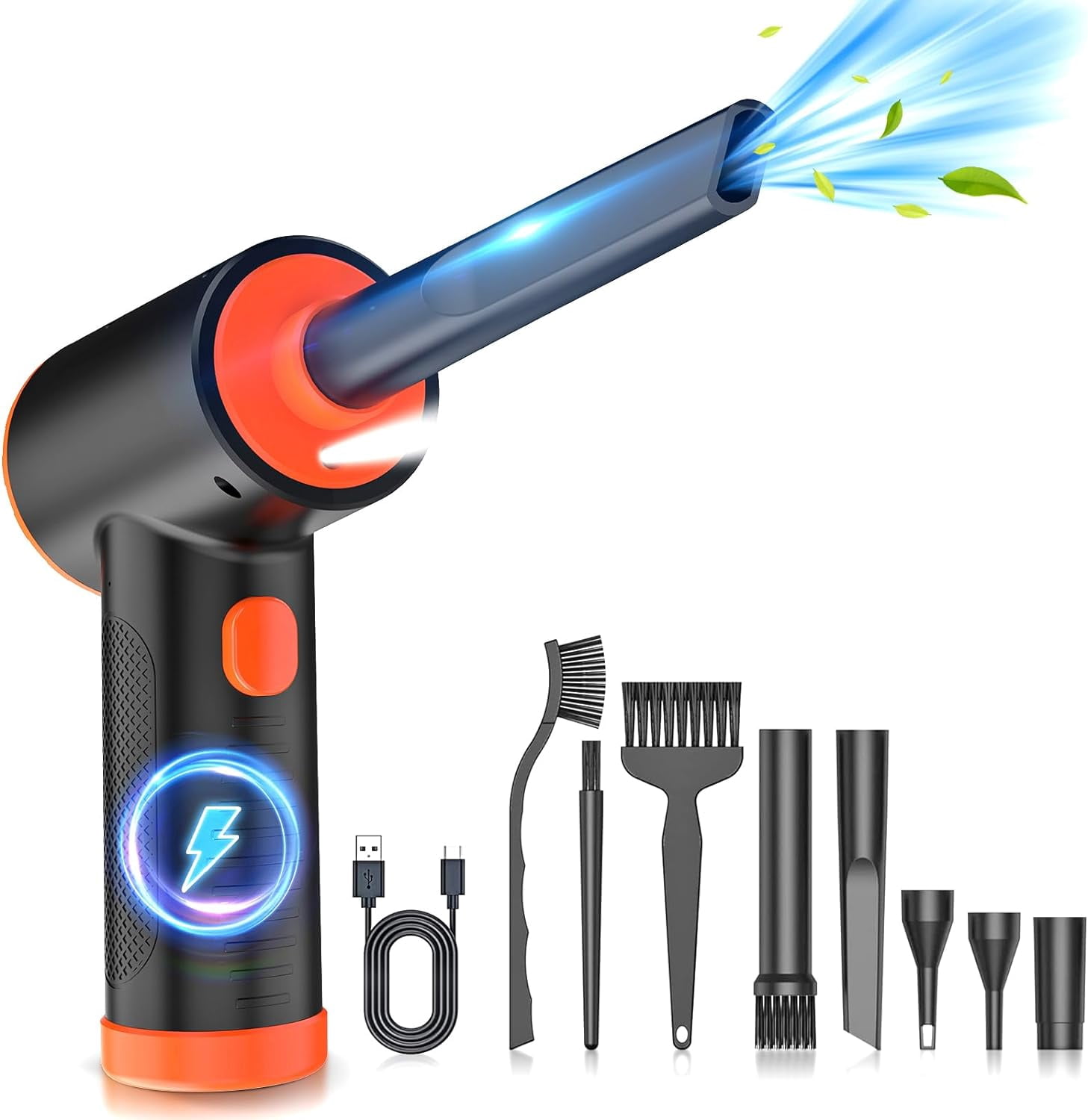 Compressed-Air-Duster, 100000RPM Keyboard Cleaner, 7800mAh Electric Air ...