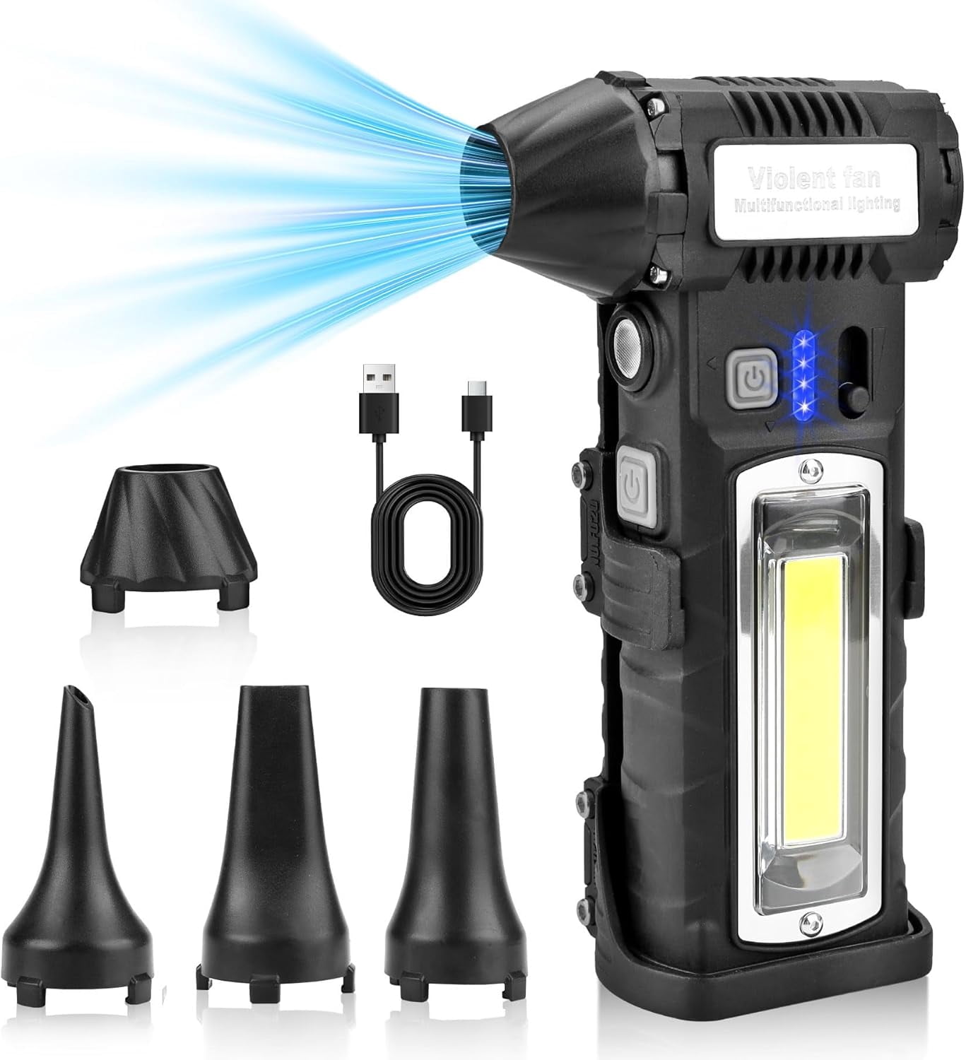 Compressed Air Duster, 130000RPM Electric Air Duster with LED Display ...