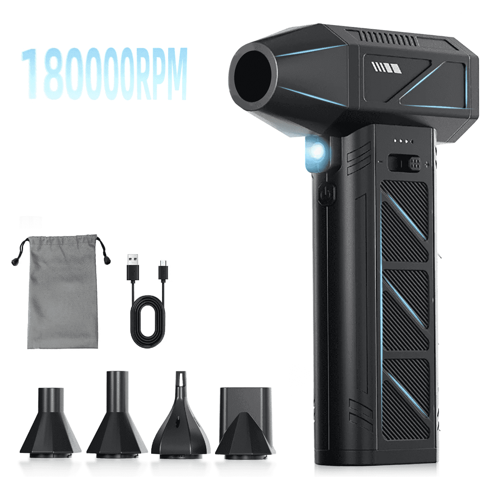 TRAKAR Car-Mounted Vacuum Cleaner, 180000RPM Electric Air Duster ...