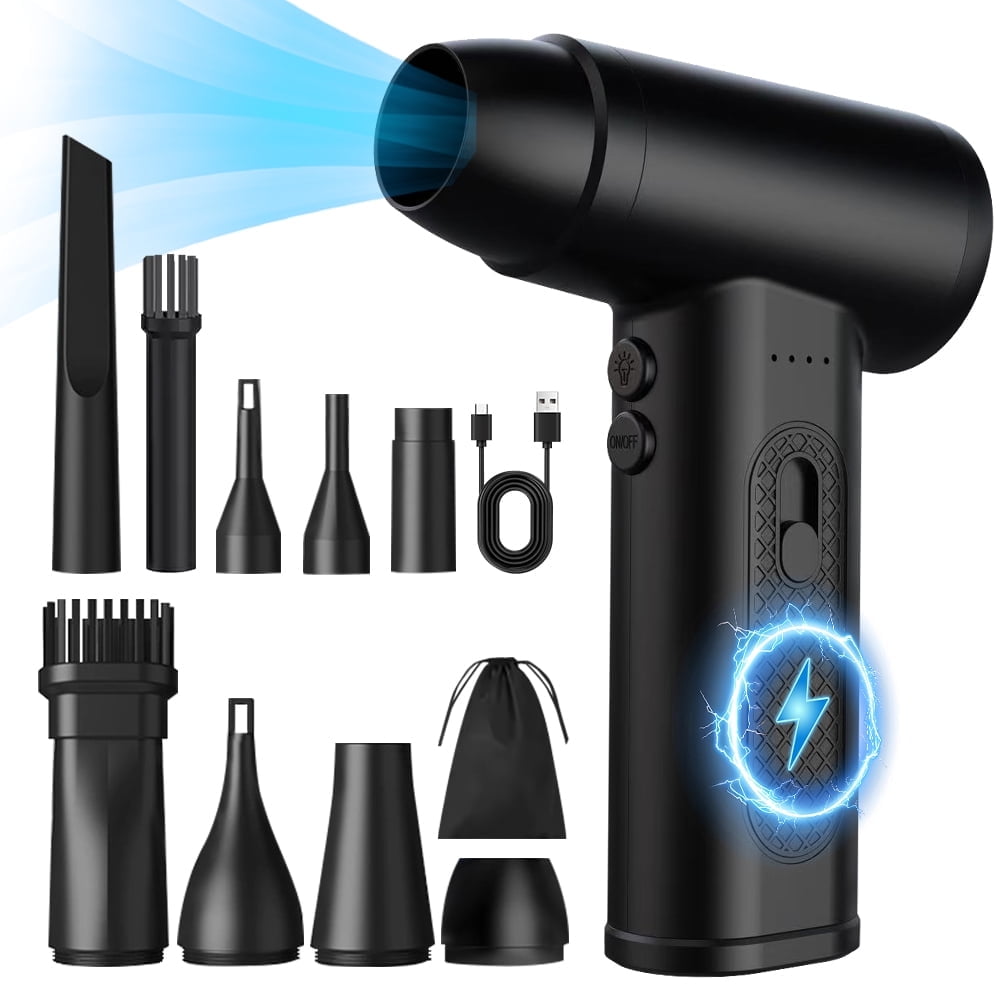 PIPYBAOLY Compressed Air Duster, Rechargeable Cordless Blower ...