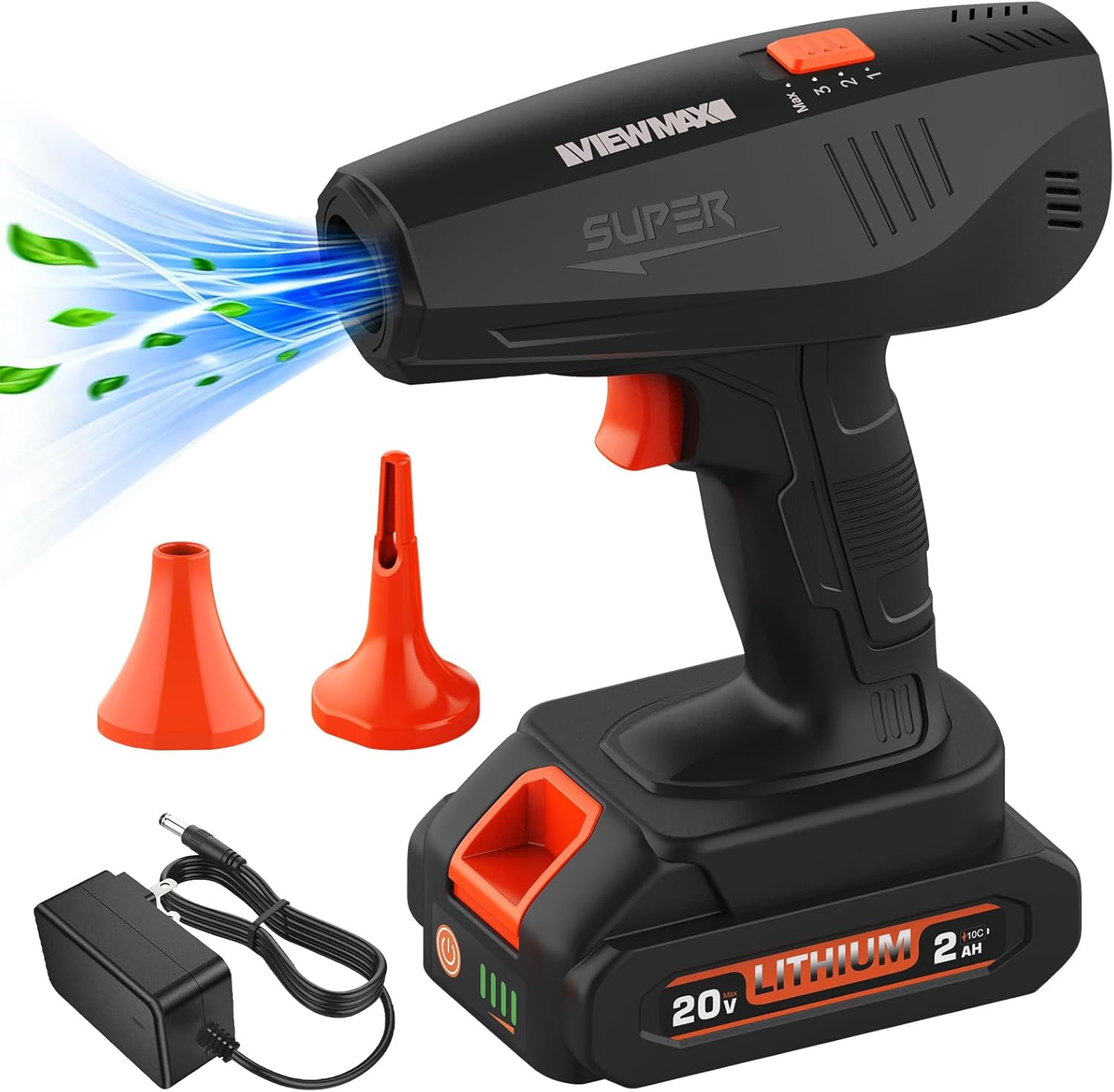 Compressed Air Duster with 20V Battery - 150,000RPM Cordless Electric ...