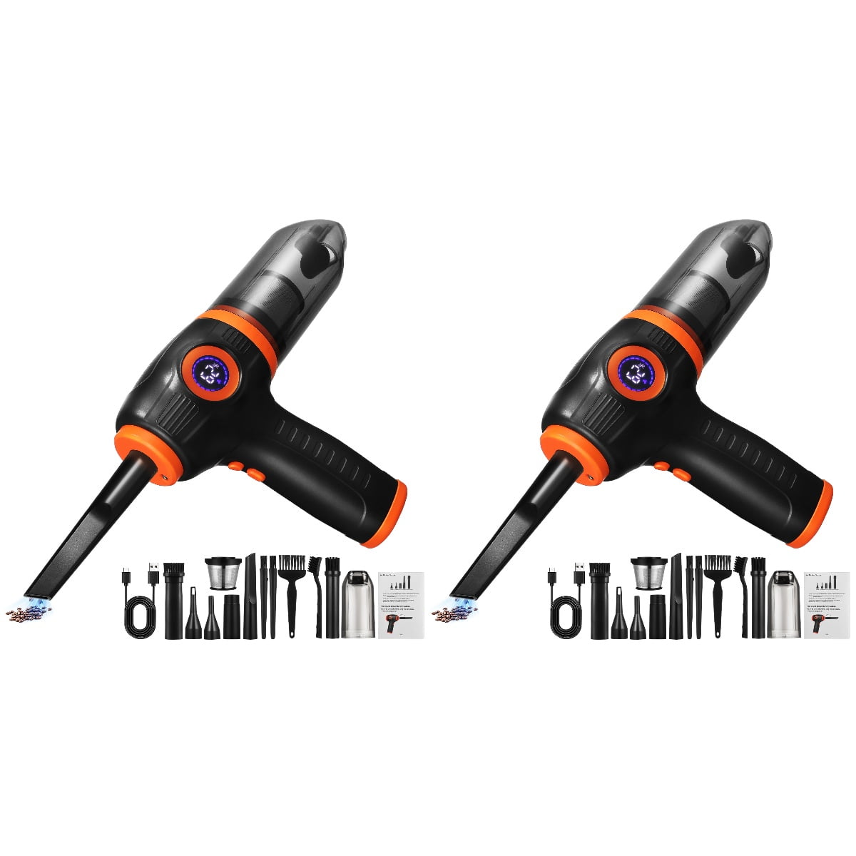 Compressed Air Duster, 2pcs 50000RPM Electric Air Duster Rechargeable ...