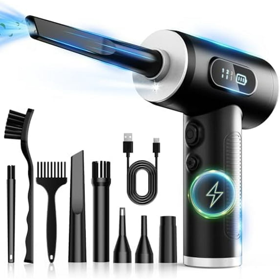 Compressed Air Duster-3 Gear Adjustable 100000RPM Electric Air Duster ...