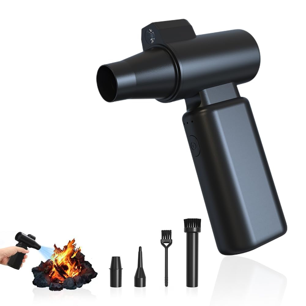 Compressed Air Duster,3 Gear Adjustable Electric Air Duster Cordless ...