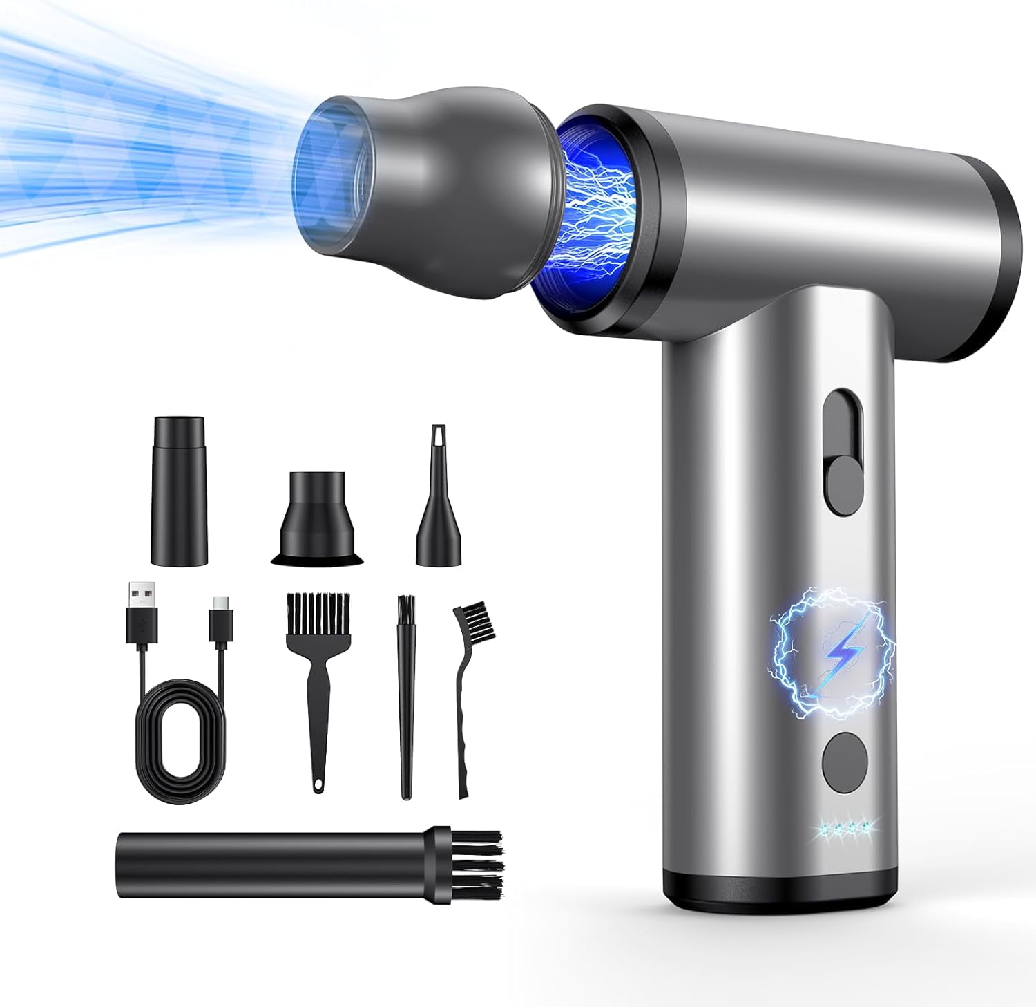 Compressed Air Duster, 300000RPM Air Duster Electric Cleaner for ...