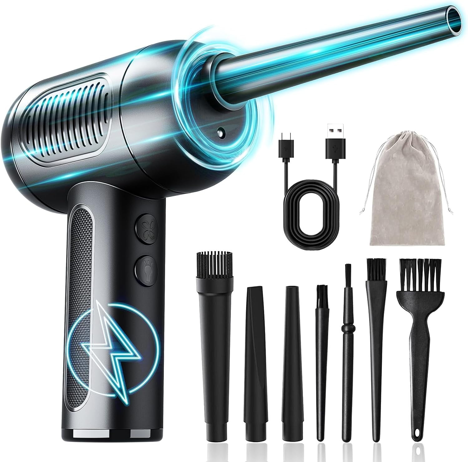 Compressed Air Duster,Cordless Electric Duster Replaces Canned Air ...