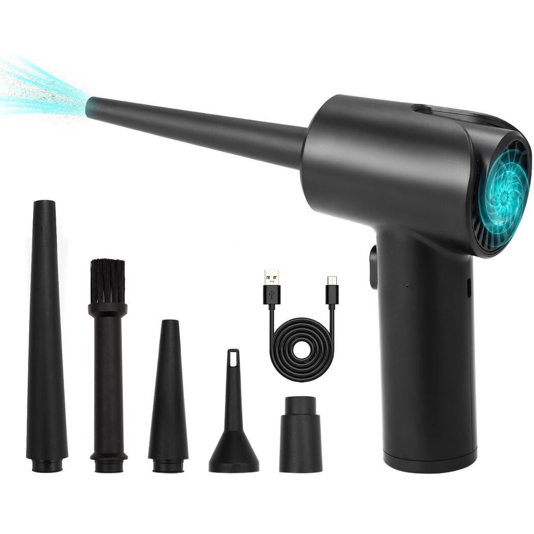 Compressed Air Duster, Cordless Keyboard Cleaner for Offices, Brush And ...
