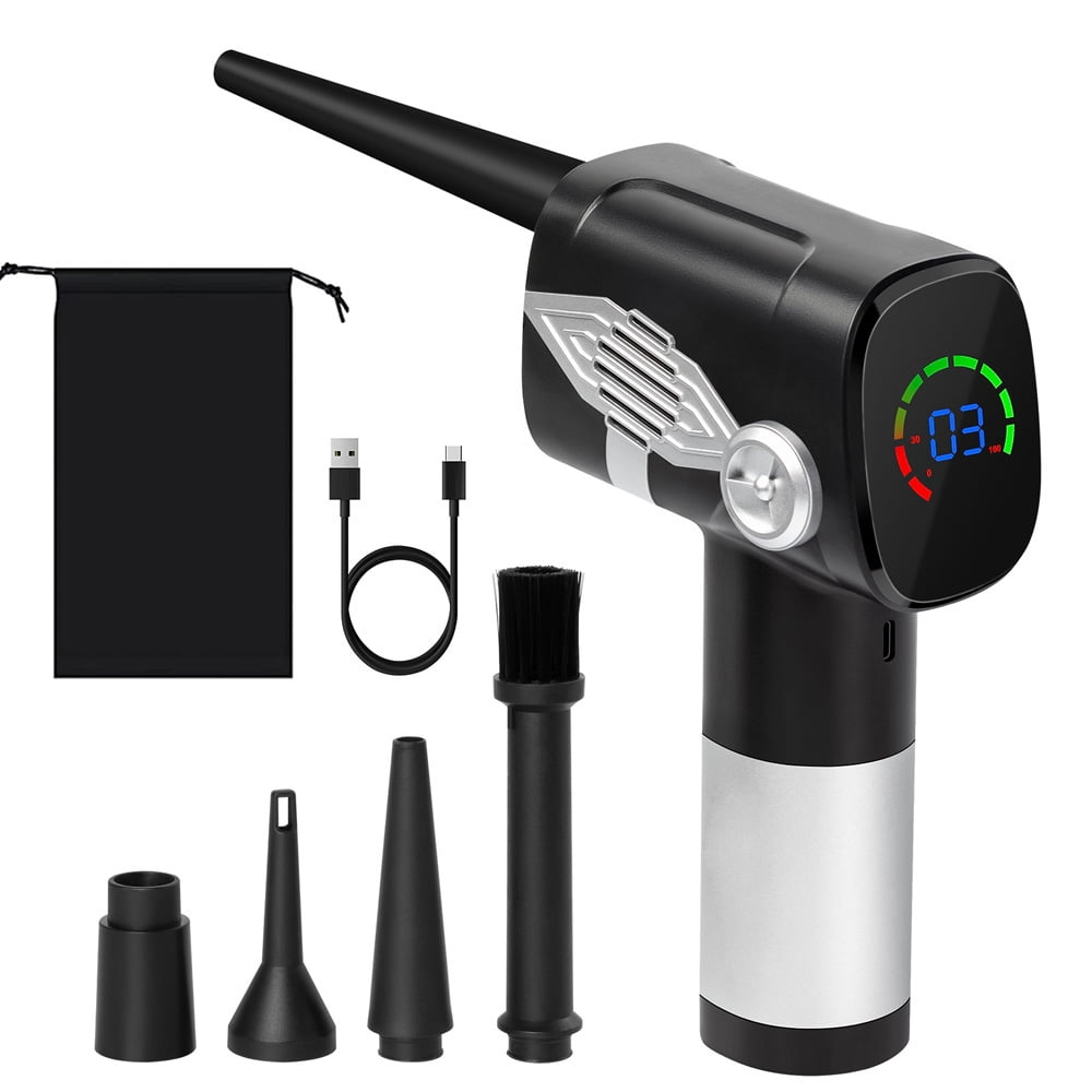 Compressed Air Duster, Electric Air Duster, 6000mAh Rechargeable Air ...