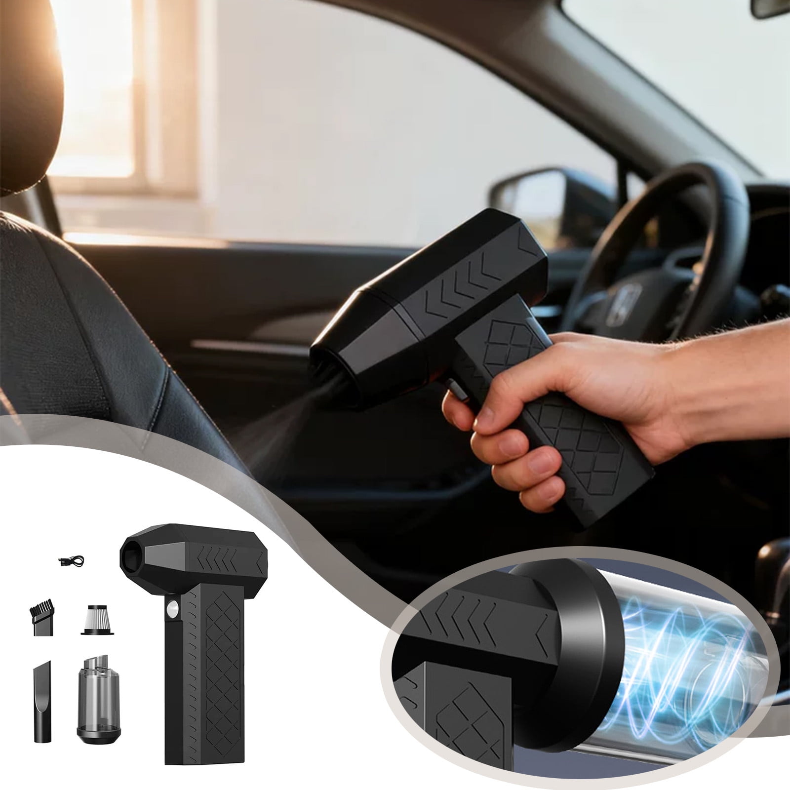 Compressed Air Duster, Electric Air Duster, Rechargeable Cordless Air ...