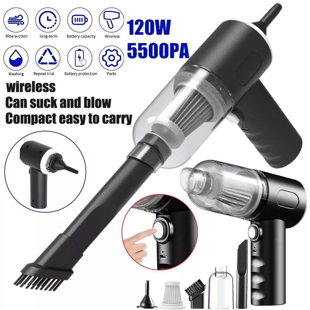 Compressed Air Duster Electric Cordless Vacuum Cleaner For Pc Keyboard ...