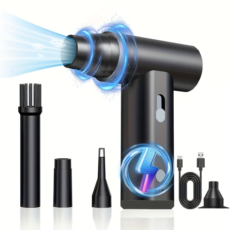 Compressed Air Duster, Mini Air Duster Metal Design Enhanced Powerful ...