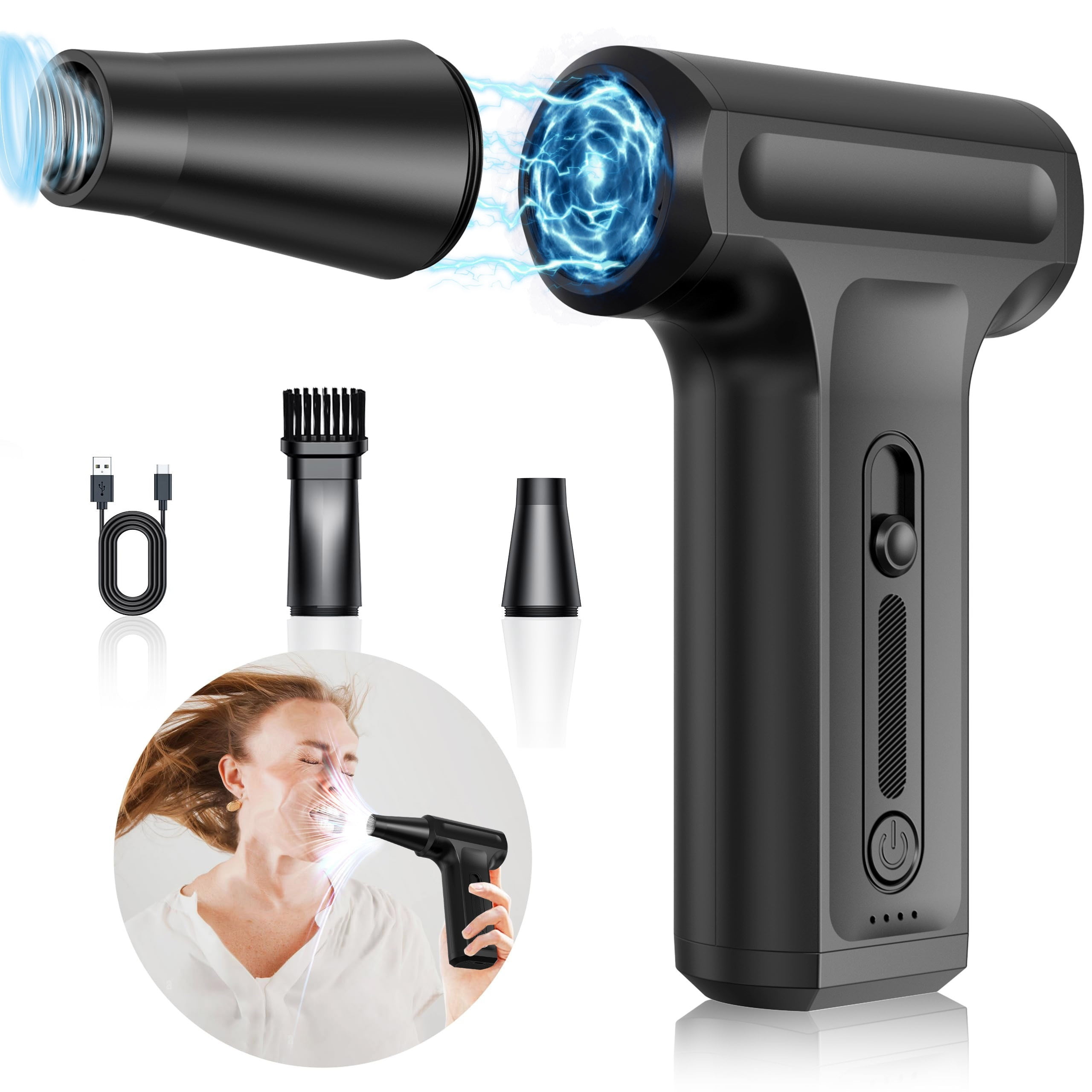 Mini Blower Jet Turbo Fan 300,000 RPM Electric Air Duster - No Cans ...