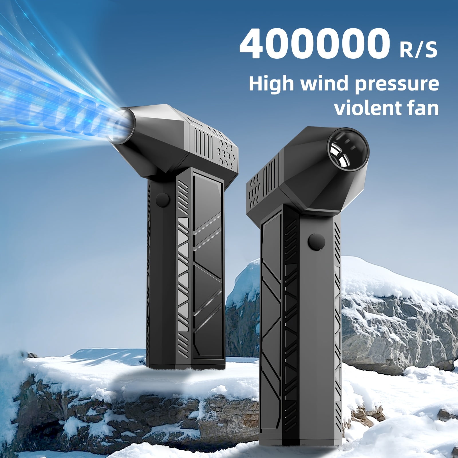 Compressed Air Duster - Mini Turbine Fan, 400000 Cordless Electric Air ...