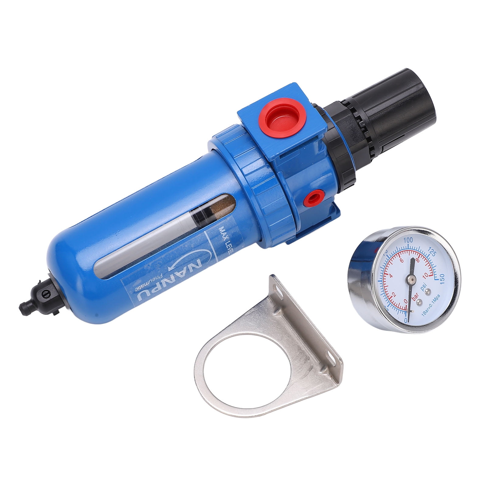 Compressed Air Filter Regulator with Pressure Gauge and Bracket Quick ...